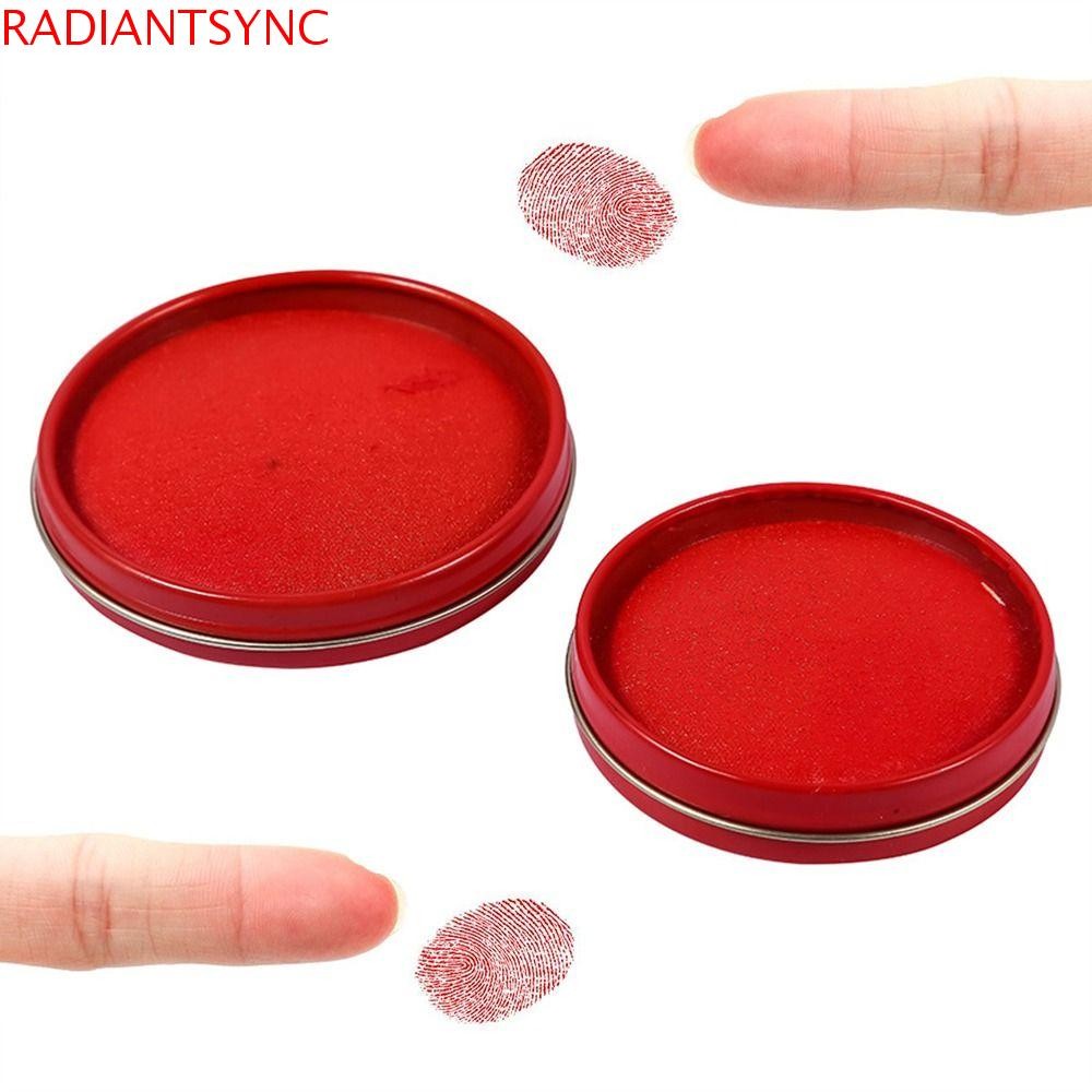 Radiantsync แผ่นหมึกลายนิ้วมือขนาดเล็ก, ปั๊มใส Quick-drying Thumbprint Ink Pad, แบบพกพาสีแดง ...