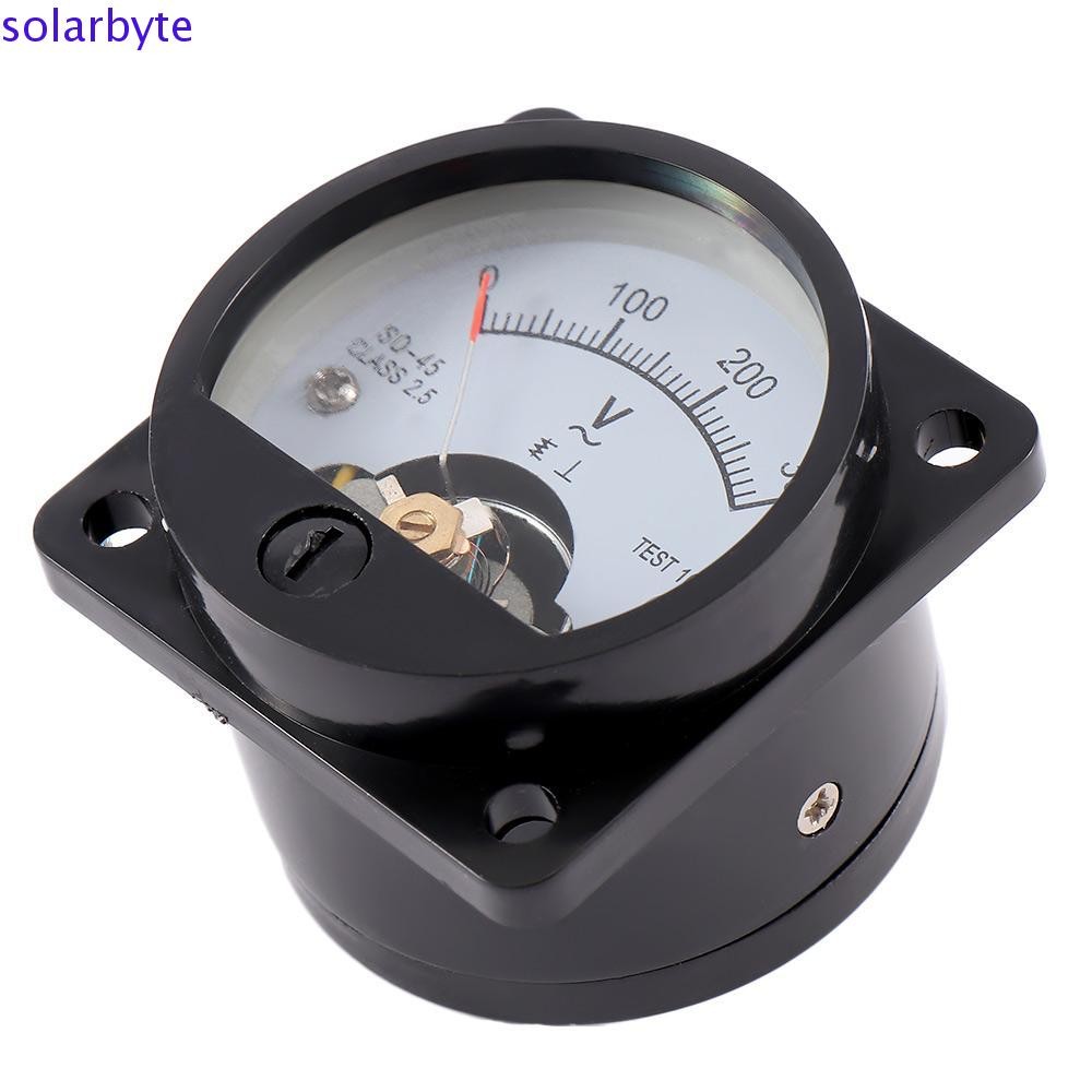 Solarbyte โวลต์มิเตอร์ 0-300V สีดําเครื่องวัดแรงดันไฟฟ้า AC แรงดันไฟฟ้า AC 0-300V Analog Dial ...