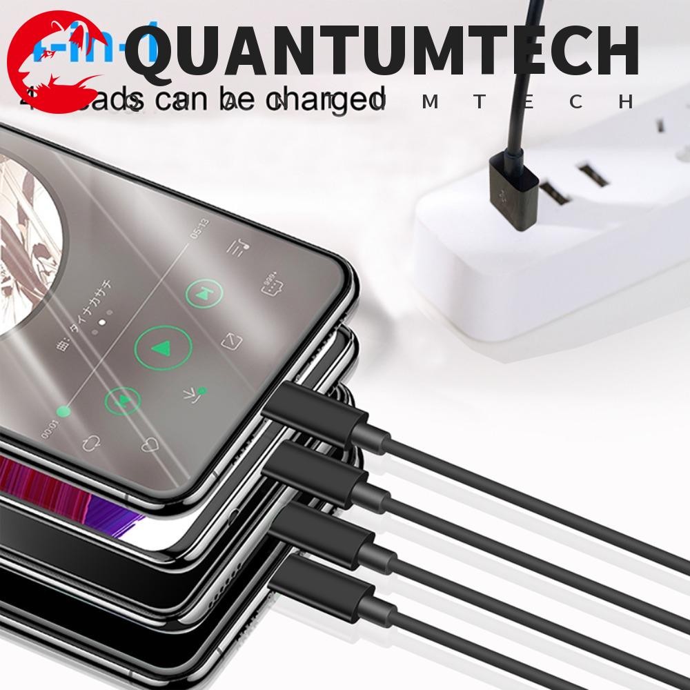 Quantumtech แหล่งจ่ายไฟสายไฟสายชาร์จโทรศัพท์มือถือหลายพอร์ต 4 In 1 สายชาร์จ USB C Splitter สาย ...