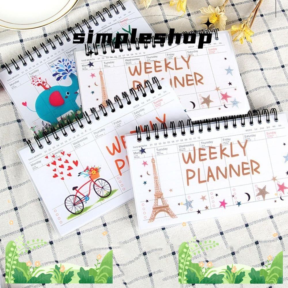 Simple Weekly Planer Schedule Tear- Flip Notebook สมุดบันทึกแบบม้วนแบบ ...