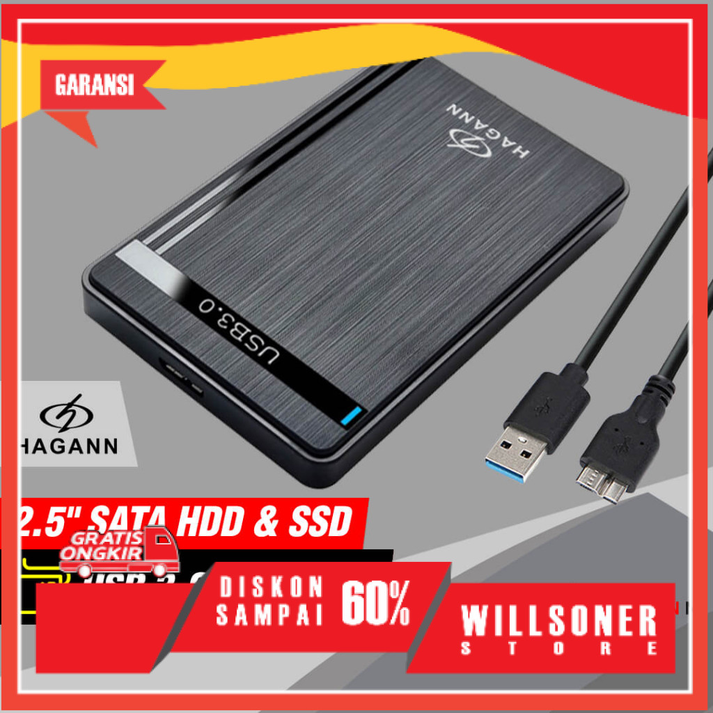 HAGANN HDA-E31 เคสฮาร์ดดิสก์ภายนอก USB 3.0 | กล่องใส่ HDD SSD 2.5" | SATA Hard Disk และ SSD ...