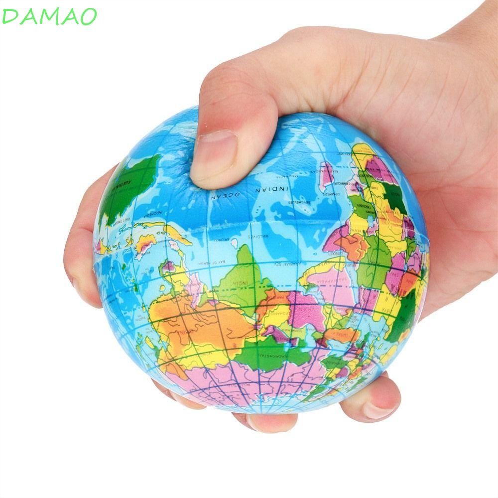 DAMAO แผนที่โลกลูกบอลโฟมของขวัญตลก Mini Earth Globe รุ่นแปลก Gag ของเล่นบีบของเล่น Bouncy Balls ...