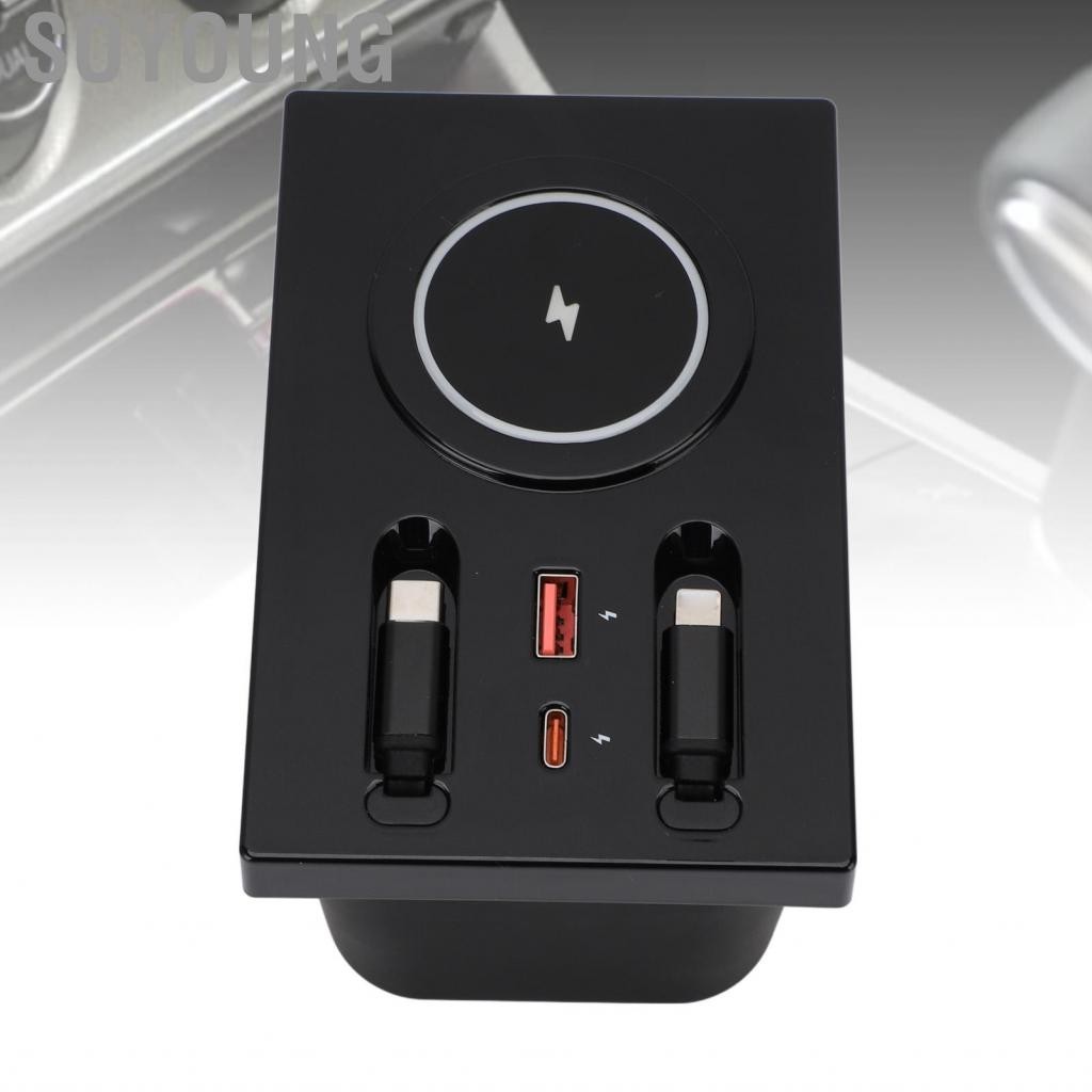 Soyoung Center Console Docking Station Car USB ฮับไร้รอยต่อใช้งานง่ายสำหรับโทรศัพท์ Android XC60 ...