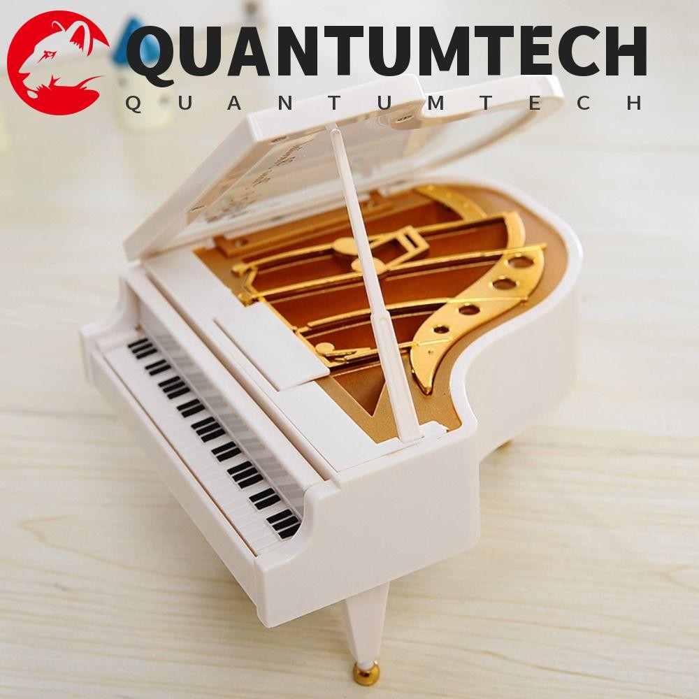QUANTUMTECH เปียโนคลาสสิกรุ่น,สไตล์ยุโรปพร้อมกล่องดนตรีเปียโนแสง,ใช้งานง่ายประณีตABS Girly Heart ...