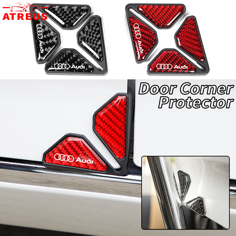 2/4ชิ้น Audi สากล ใหม่ ซิลิโคนกันกระแทกมุมประตูรถ ยางติดมุมประตูรถยนต์ ยางกันกระแทก เคสกันรอย ...