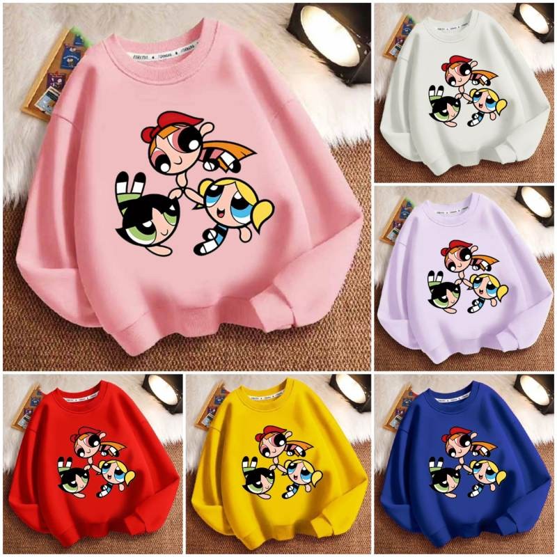 Powerpuff girls sweatshirt for kids | Shopee Thailand