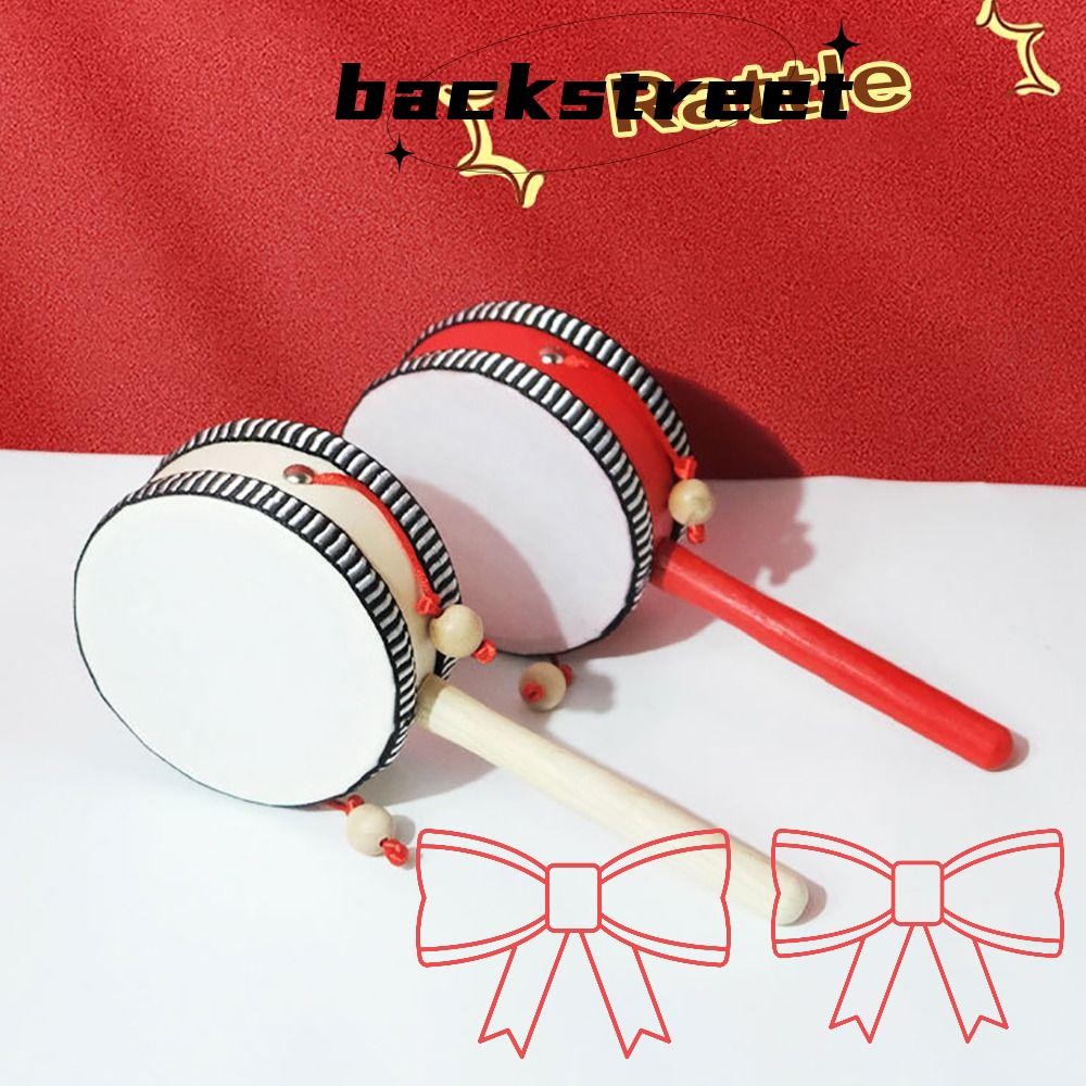 Backstage Rattle, 4Inch Traditional Instrument Hand Shake Drum, แบบพกพา ...