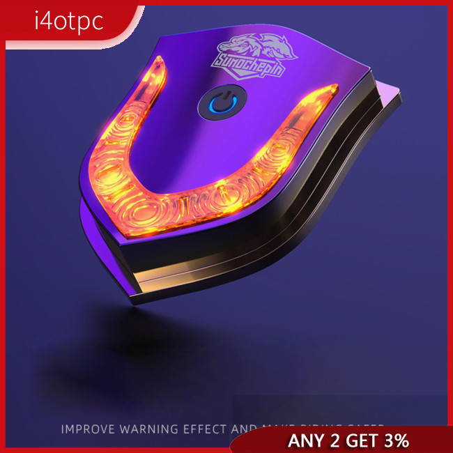 I4otpc หมวกกันน็อครถจักรยานยนต์ Usb ไร้สายสมาร์ทคําเตือนความปลอดภัยโคมไฟขี่ Night Light อุปกรณ์ ...