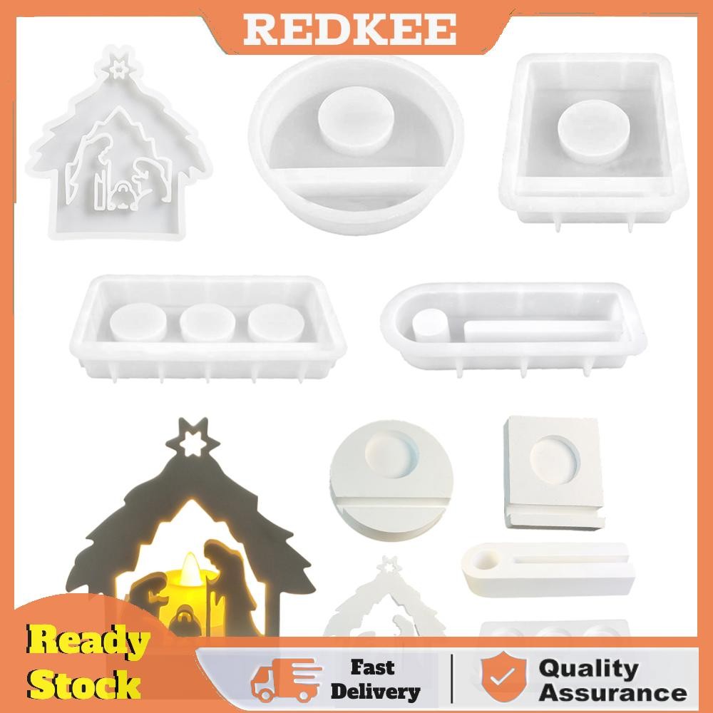 การประสูติซิลิโคนหล่อ Mould House Shaped Nutivity Moulds สําหรับเทียน DIY | Shopee Thailand