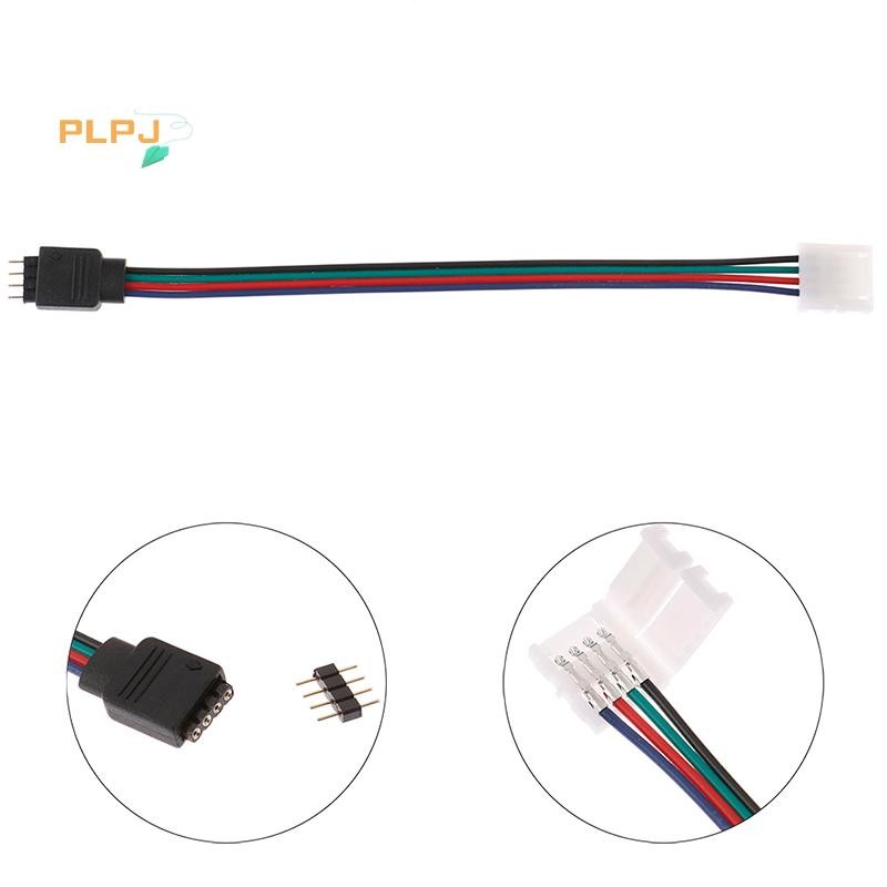 Plpj 15 ซม.50 RGB 4 ขา led strip light connector strip to power adaptor ...