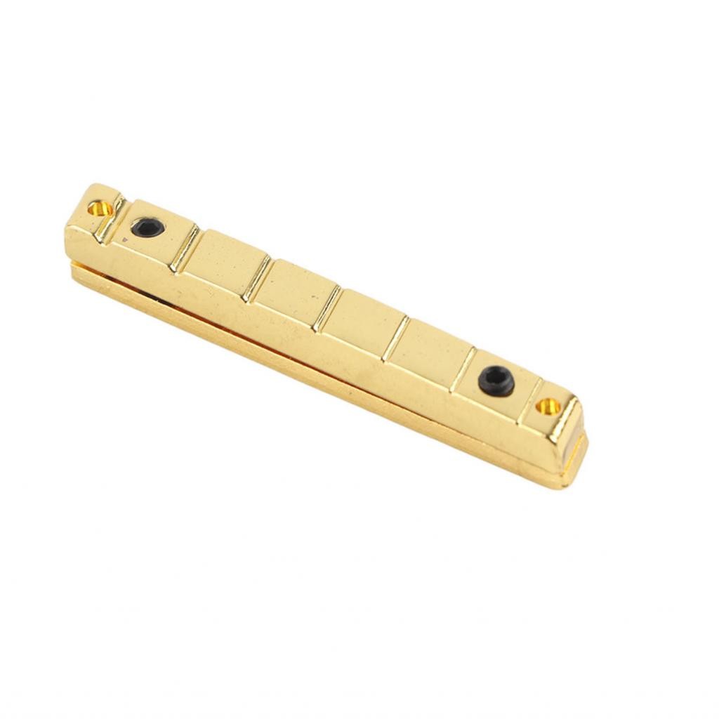 Multiscale Guitar Bridge Nut Solid Brass ไม่ง่ายต่อความเสียหายการ ...