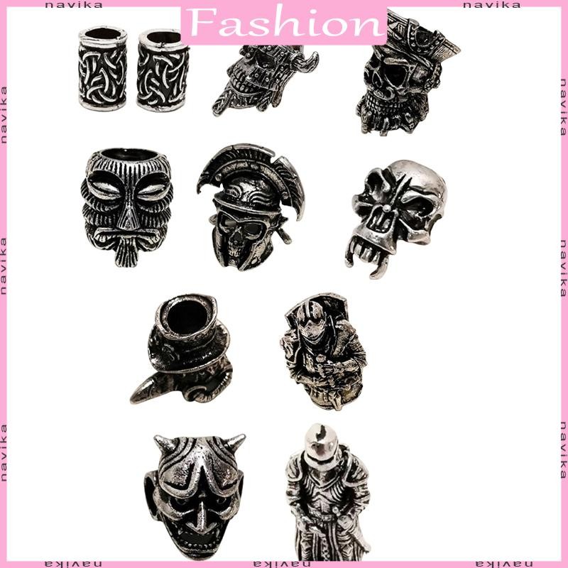 Nav Vintage Hair Braid Beard Dreadlock ลูกปัดหลอดไวกิ้ง Rune Charming ...