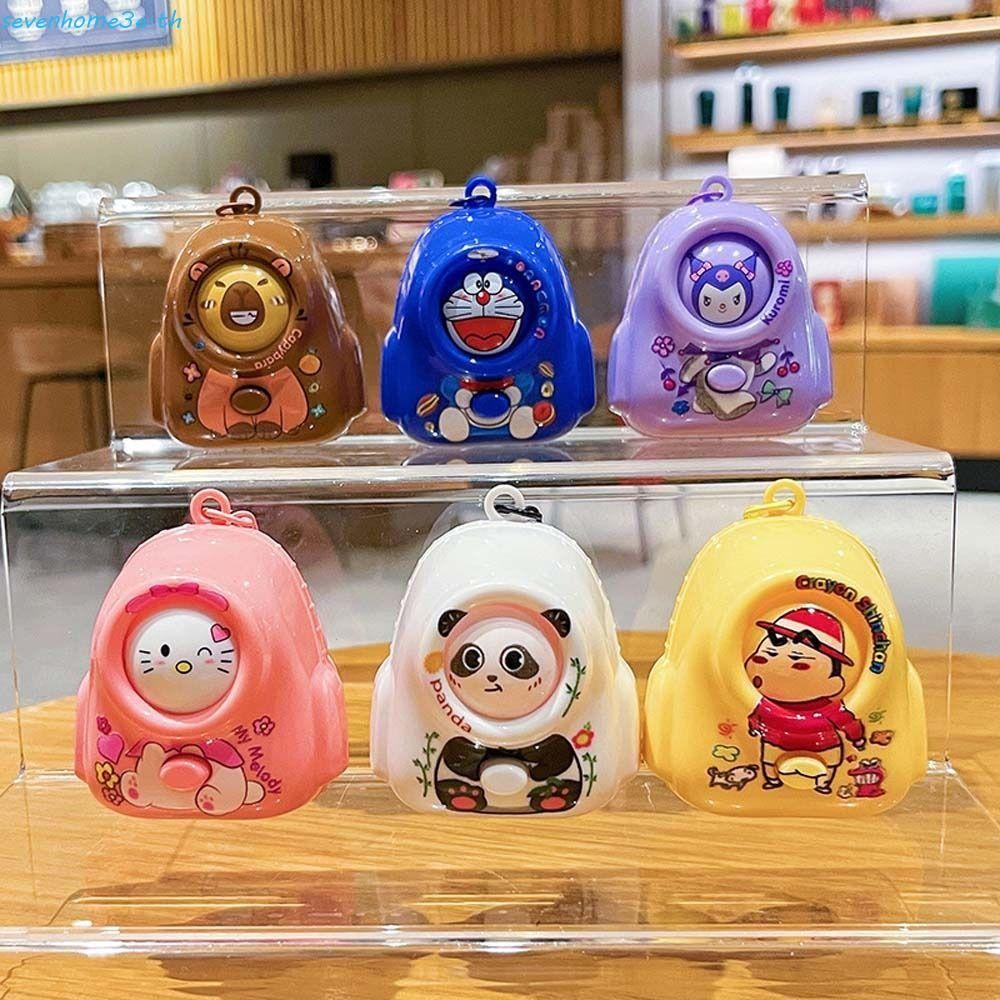 SEVENHOME3E ตุ๊กตาเปลี่ยนหน้าเครยอนชินจัง,พร้อมพวงกุญแจ Capybara Kuromi ...