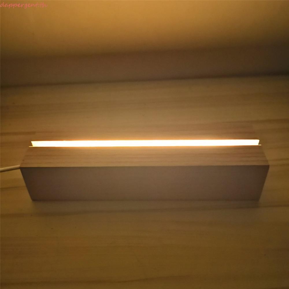 DAPPERGENT ไฟ LED ผู้ถือห้อง DIY แสงอบอุ่น/สีขาว Art Decor Luminous ผู้ถือเรซิ่น Night Light ฐาน ...