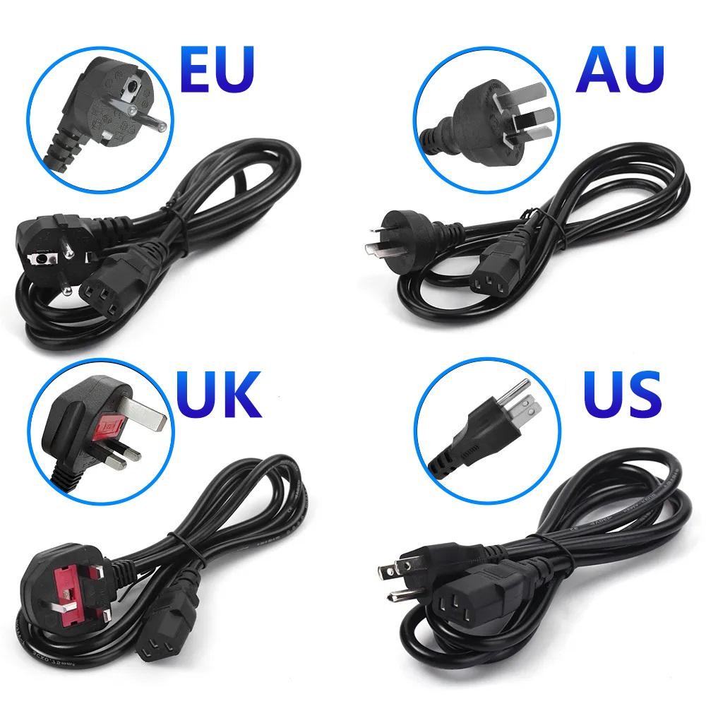 1.2m EU Power Cable Euro Plug IEC C13 AC Power Supply สายไฟสําหรับ PC ...