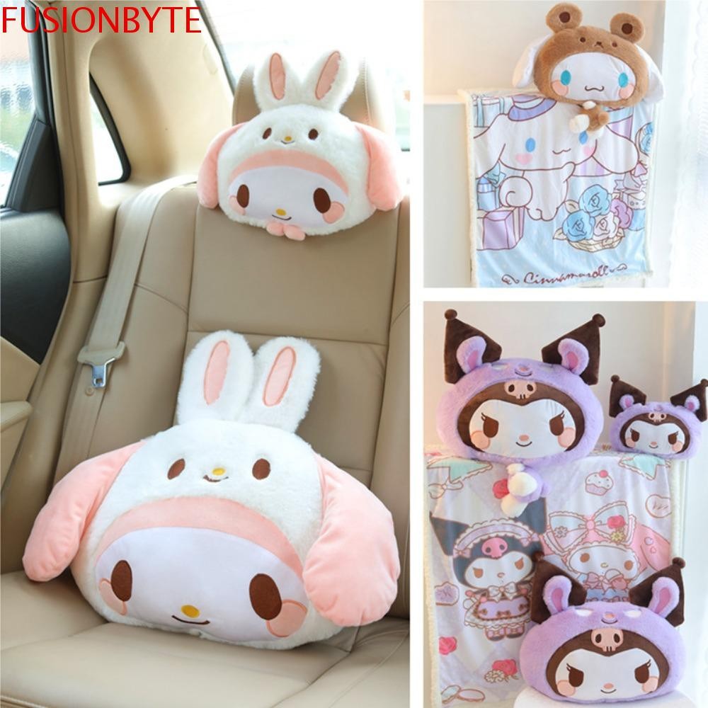 FUSIONBYTE Kuromi ตุ๊กตาหมอนรถ, Kawaii นุ่ม Kuromi เบาะรถ,ยัดไส้โยนหมอนสบายอะนิเมะ Kuromi Melody ...
