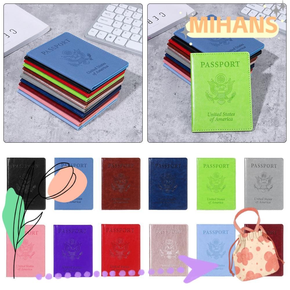 Mih ปกหนังสือเดินทาง Fashion Travel PU Leather Immunization Record Holder | Shopee Thailand