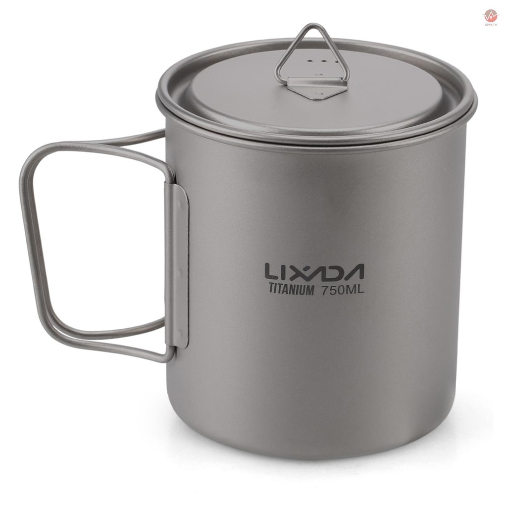 Ultralight Titanium Cup Outdoor Portable Camping Picnic Water Cup Mug พร้อมที่จับพับได้ 300ml ...