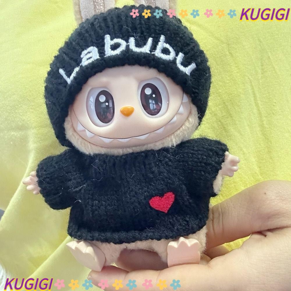 Kugigi LABUBU ตุ๊กตาเสื้อผ้า,การ์ตูน POP MART LABUBU Letter พิมพ์หมวก ...