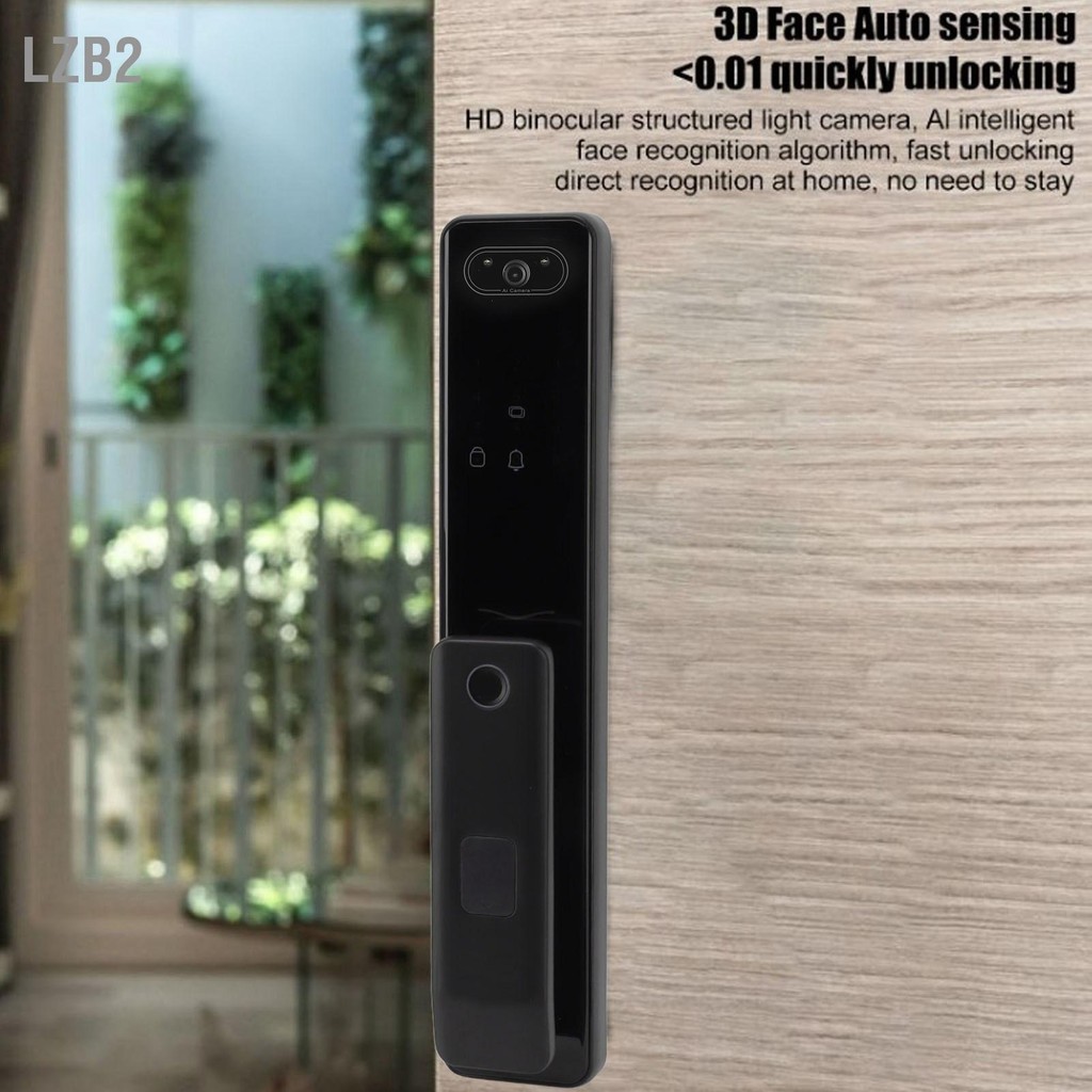 LZB2 ล็อคอัจฉริยะอัตโนมัติพร้อมโปรแกรมดูประตู การจดจำใบหน้า รหัสผ่านลายนิ้วมือ บัตร IC กุญแจ ...