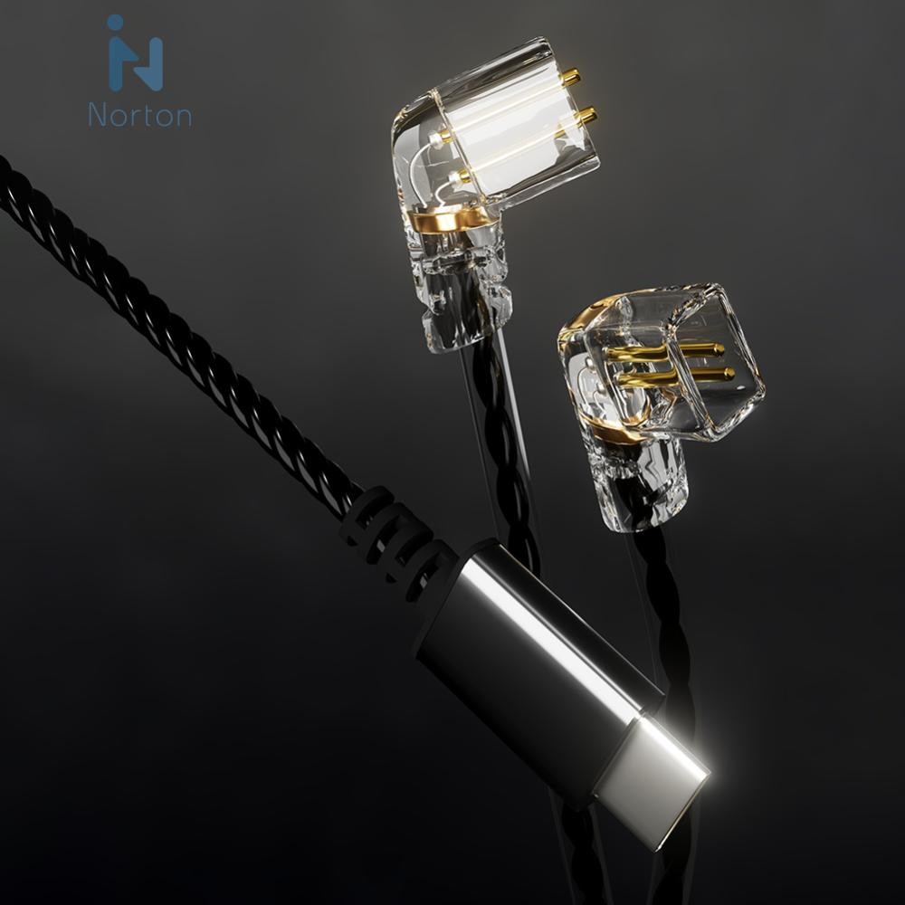สายถัก 0.75 มม.สายชุดหูฟัง Dual-pin TYPE-C สําหรับ CCA/KZ/TRN/QDC/DUNU ...