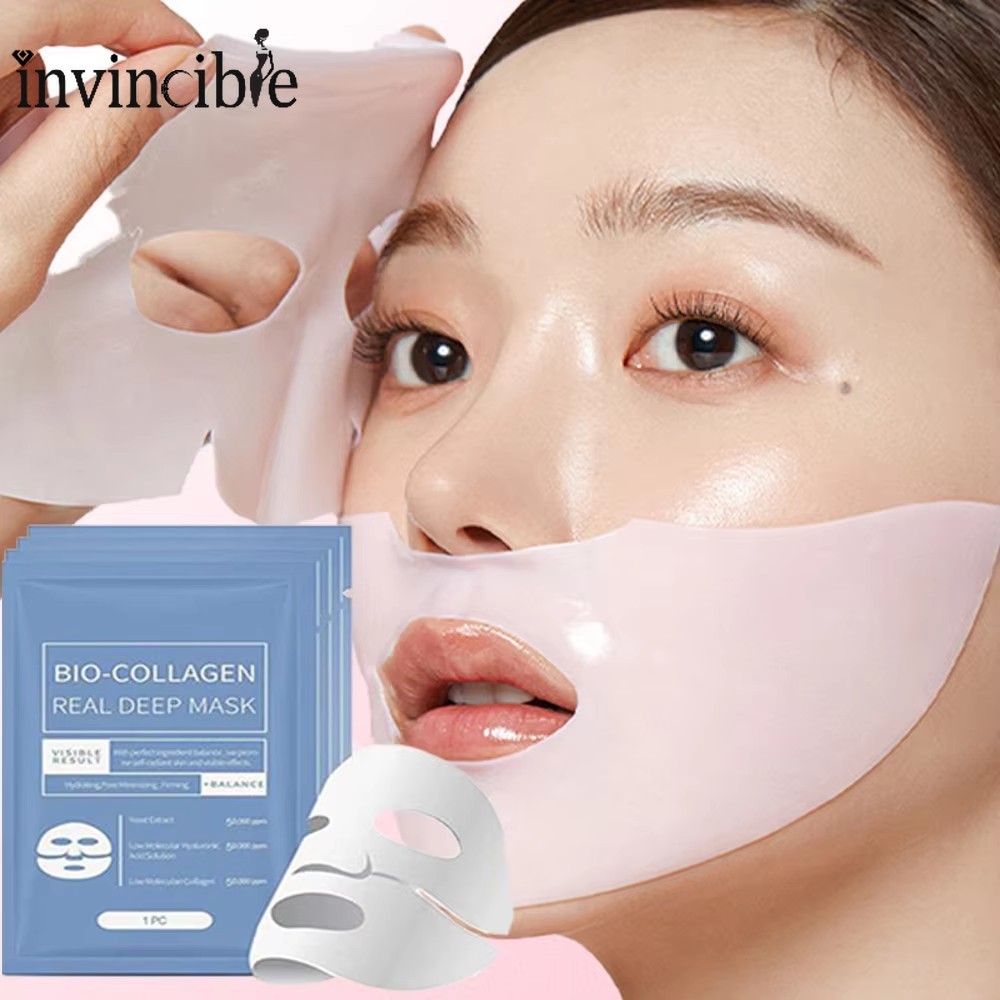 5 ชิ้น Bio-Collagen Face Mask - Firming Nourish Brightening Soft Gel ...