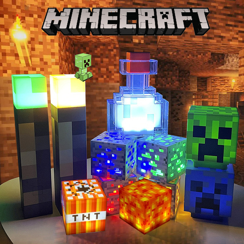 Minecraft Ore Mineral TNT Sound and Light รุ่นของเล่นเกม MC creeper ...
