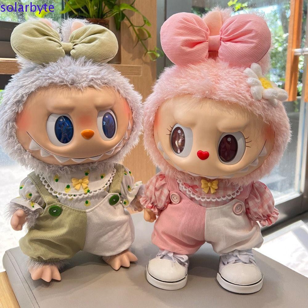 Solarbyte Labubu เสื้อผ้าตุ๊กตา, ชุด Bow Labubu ตุ๊กตาเสื้อผ้า, แฟชั่น Kawaii ชุด DIY มินิผ้า ...