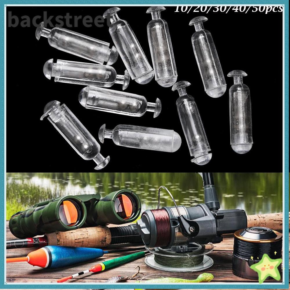 BACKSTAGE 10/20/30/40/50pcs ตกปลา Rattles ใส่หลอดทนทาน PE Tube ลูกเหล็ก ...