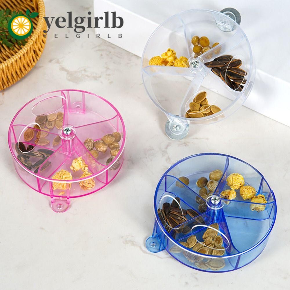YELGIRLB Birds Foraging Wheels, Acrylic หมุนกล่องอาหารนกแก้ว ...
