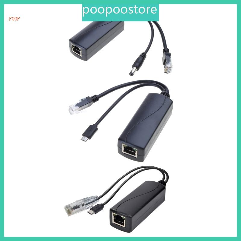 POOP Gigabit PoE Splitter 5V 2 4 A TYPE-C DC5521 เครื่องแยกปลั๊กไฟ ...