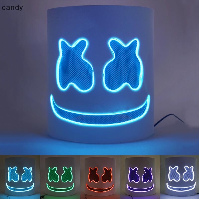 NDY หน้ากาก LED คริสต์มาส Full Head Music Marshmallow หมวกกันน็อคคอสเพล ...