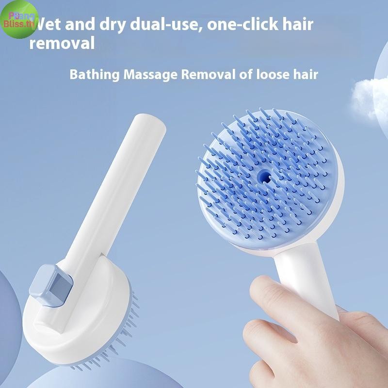 PUBLIISS หวีนวดสัตว์เลี้ยงด้ามยาวหวีกําจัดขนสุนัขกรูมมิ่งอุปกรณ์เสริม ...