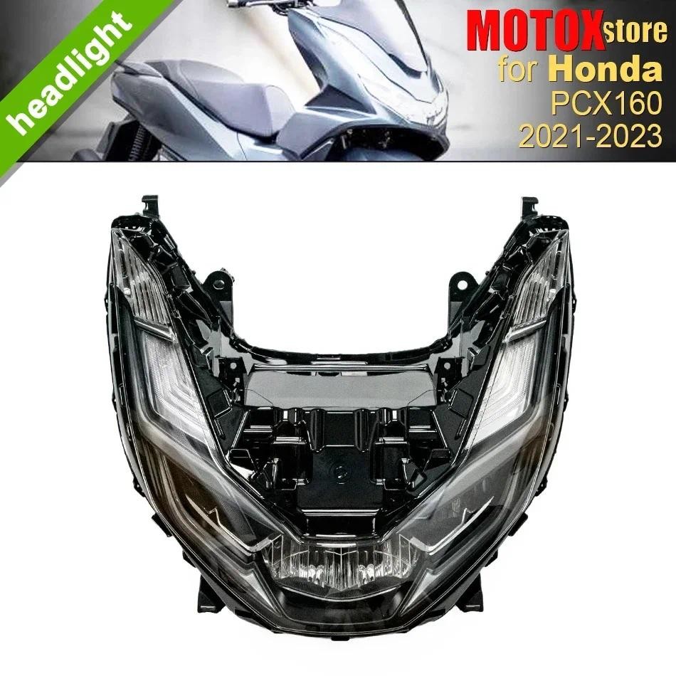 รถจักรยานยนต์ HeadLight Assembly FitสําหรับHONDA PCX125 PCX150 PCX160 2021 2022 ไฟหน้าLED Head ...