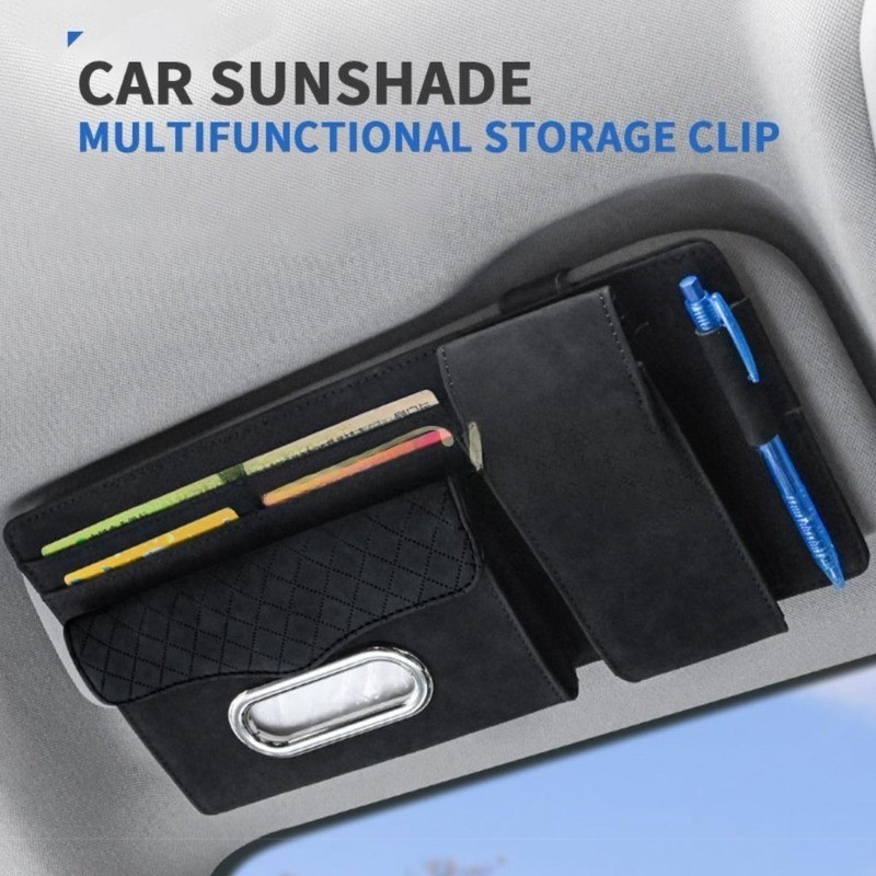 Pu Universal Car Sun Visor Storage Bag Premium Car Organizer พร้อม ...