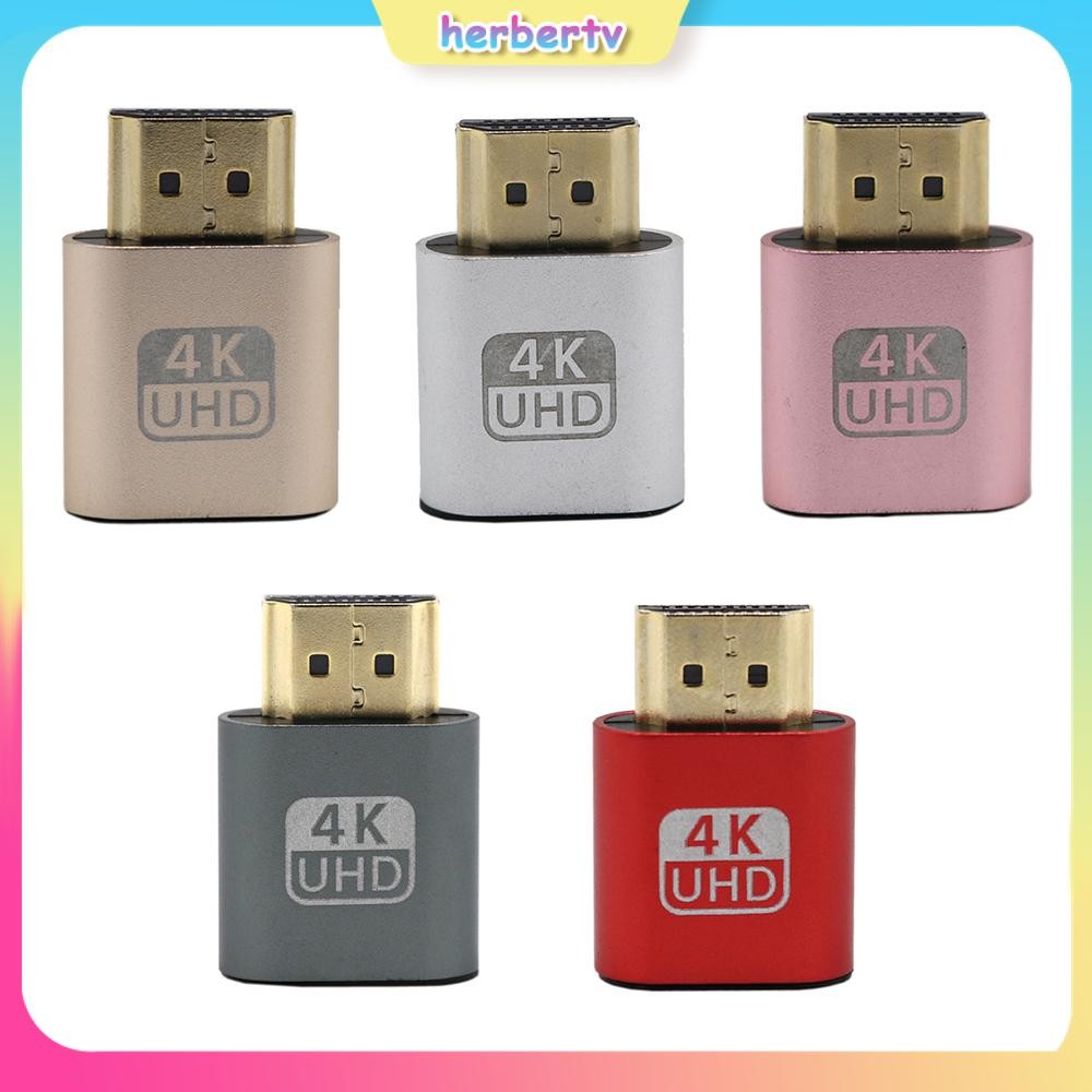 4k HDMI DDC Dummy Plug ความละเอียดสูง Virtual Monitor แบบพกพาจอแสดงผล Emulator Headless อะแดปเต ...