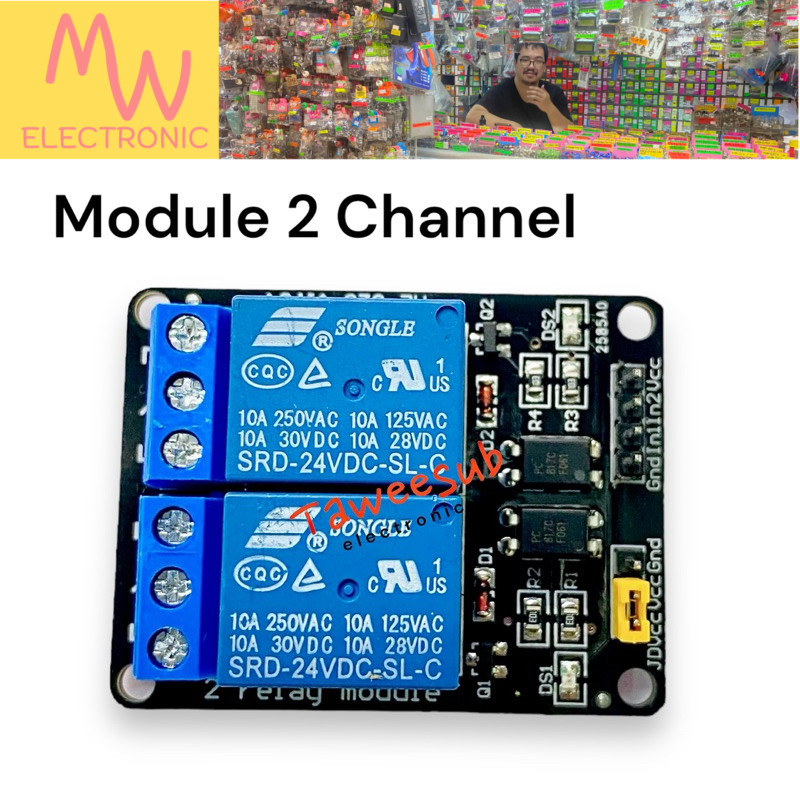 Relay Module 2 Channel โมดูลรีเลย์ 3V,5v,12V,24V, มีของพร้อมส่งในไทย ...