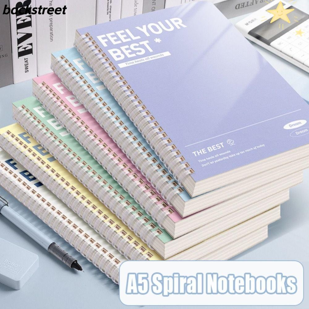 Backstage 60Sheepets/Book Spiral Notebooks, A5 Perforated Notepad, สี ...