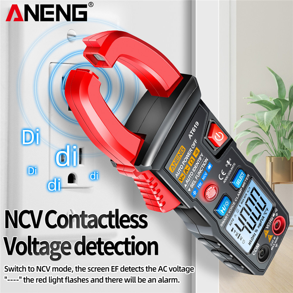 ANENG AT619 Digital Clamp Meter Voice Broadcast Digital Clamp ...