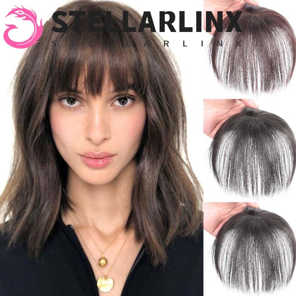 สเตลล่าrlixแผ่นวิกผมสังเคราะห์ธรรมชาติปุยอุปกรณ์ผมปลอมต่อผมครอบคลุมผมสีขาวด้านบนด้านข้างแผ่นผม ...