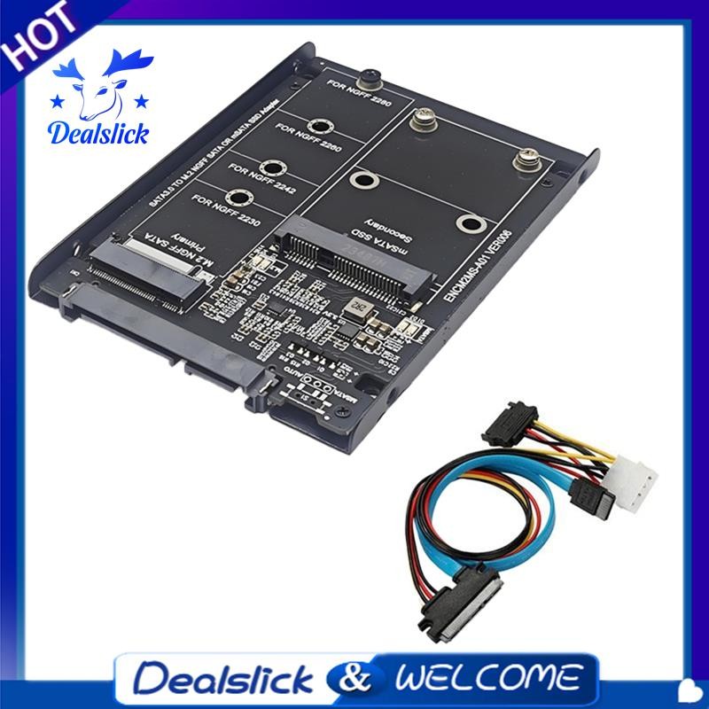 DealslickSSD Case Enclosure M2 SATA + MSATA to SATA3.0 6Gb อะแดปเตอร์ ...