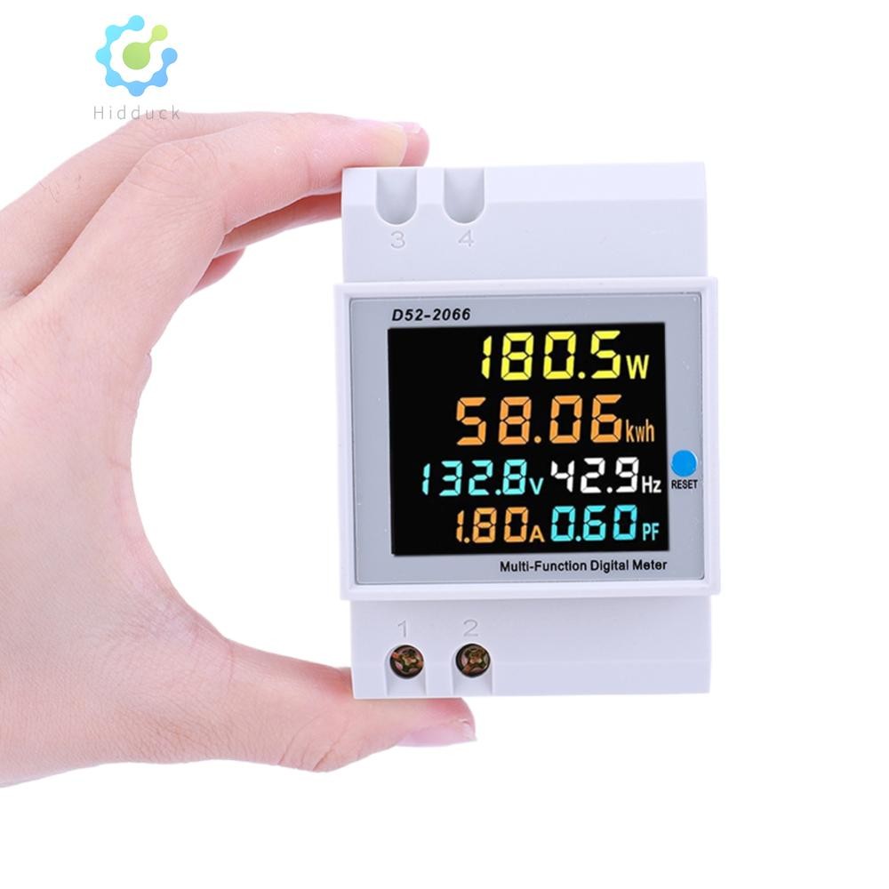 Din Rail Digital Energy Meter AC 40-300V 100A โวลต์มิเตอร์แอมมิเตอร์ ...