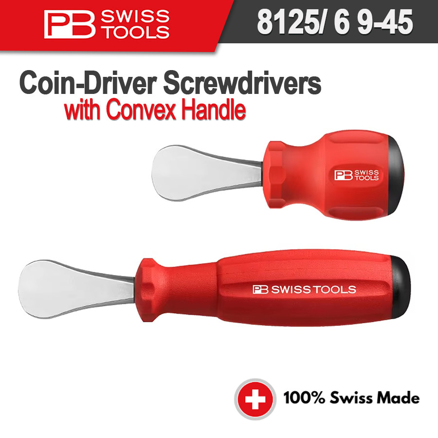 Pb SWISS Tool ไขควงขับเหรียญพร้อมที่จับนูนสําหรับปลั๊กและสกรูพลาสติก Slotted ไขควง 8125 9-45 ...