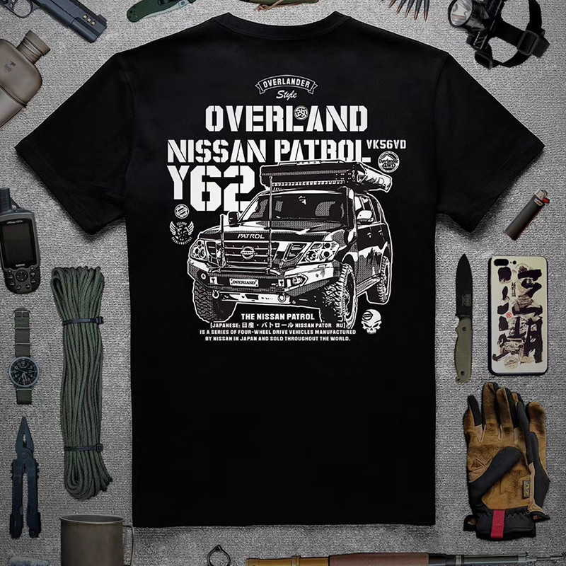 ผ้าฝ้าย 100% Off-Road เสื้อยืดแขนสั้นผู้ชายสไตล์ใหม่ผ้าฝ้ายแท้พิมพ์ ...
