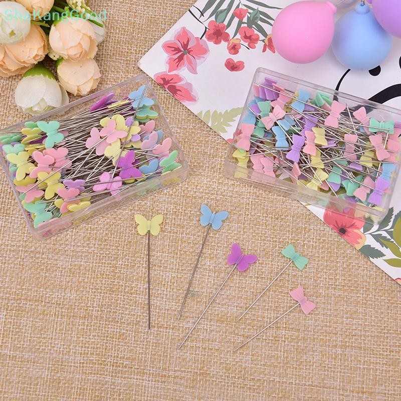 Skth 100 ชิ้น/ล็อตอุปกรณ์เย็บผ้า Patchwork Pin พร้อมกล่อง DIY ปุ่มหัว ...