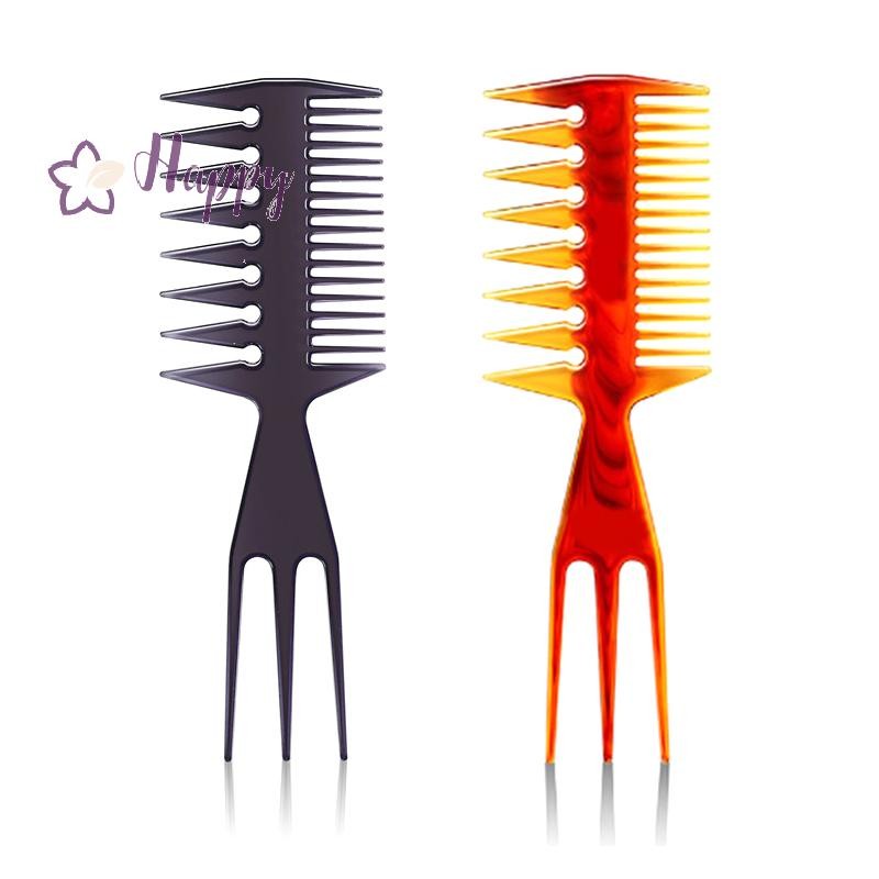 Professional Double Side Tooth Combs Fish Bone Shape Hair Brush ตัดผม ...