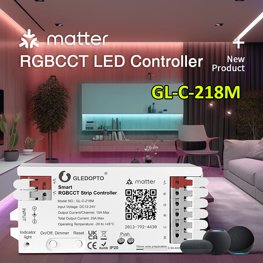 สมาร์ท APP ควบคุมเสียง Matter Over WiFi Led Strip Light RGBCCT Led ...