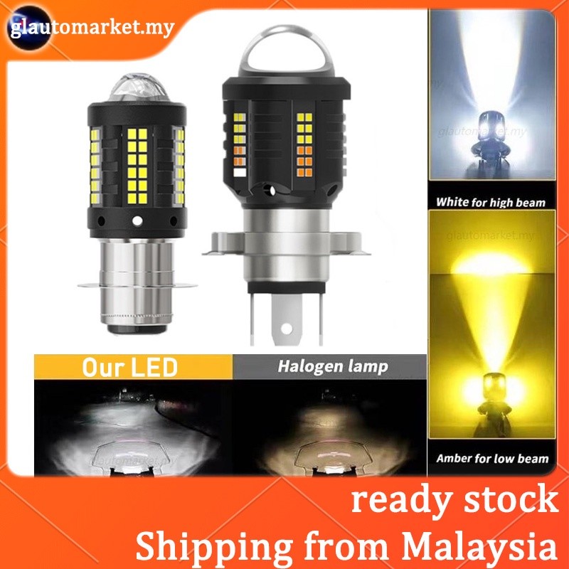 LED ไฟหน้ารถจักรยานยนต์ Canbus T19 PX15D Hi/LO Beam H4 H6 73SMD ไฟหน้า ...