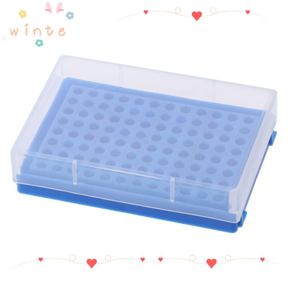 INTE 2 ชิ้น Microcentrifuge Tubes Rack, Blue PP PCR Tube Rack, Reused 13 ซม.* 9 ซม.* 3 ซม. 96 ...