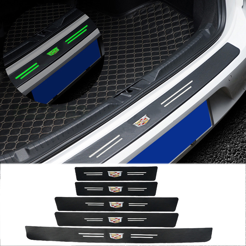 รถเกณฑ์สติกเกอร์ประตู Sill Anti-scratch Strip Decals สําหรับ Cadillac ...